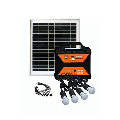 China DC Solar Home System Portable Solar Lighting Kit with Radio MP3 and 12V 30Ah Lead Acid Battery for sale