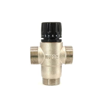 China DN32 DN40 Brass 3 Way Thermostatic Mixing Valve for Water Thermostatic Shower Mixer for sale