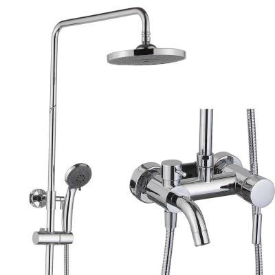 China SUS304 Sliding Bar Shower Set with Brass Faucet ABS Hand Shower Head 1.5m Hose for sale
