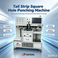 China Square Hole Punching Machine | Fully Automatic Single-Head CCD Vision Punching | Sheet Material with Tail End Square Holes | Precision Punching Equipment for sale