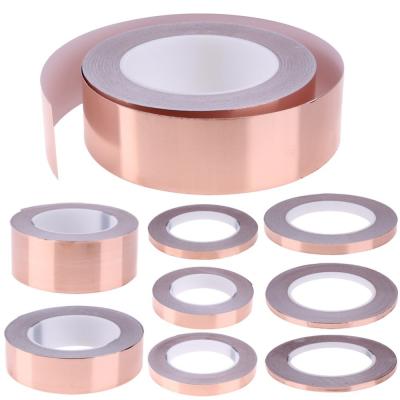 China Flexible Heat Resistant Double Sided Copper Tape With Strong Adhesion for sale