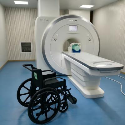 China Non Magnetic Wheelchair for 3.0T MRI Room with Aluminum Alloy Frame and Adjustable Footrest for sale