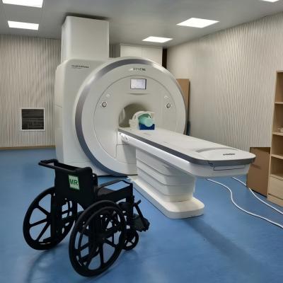 China Non Magnetic Wheelchair with Fixed Backrest 460mm Seat Size and Swing-away Adjustable Footrest for MRI Rooms for sale