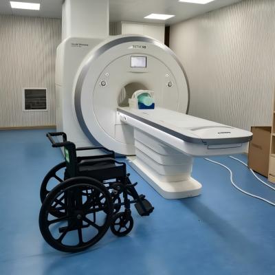 China Foldable MRI Compatible Wheelchair with Manual Push-to-lock Brakes for Rehabilitation Therapy for sale