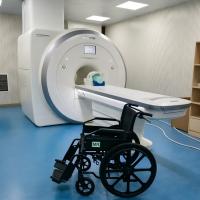 China Lightweight Foldable Pediatric Non-Magnetic MRI Wheelchair with Five-Point Harness for Safe Transport for sale
