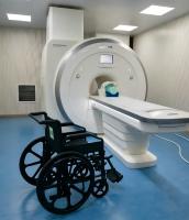 China Folded MRI Compatible Wheelchair with 460mm Seat Size and Aluminum Alloy Frame for 3.0T MRI Room for sale