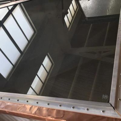 China 2 Glasses Rf Shielded Windows For Mri Shielding Brass Mesh Inside for sale