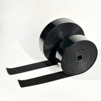China Quick Easy Attachment Outdoor Hook And Loop Tape Black for sale