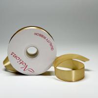 China Shiny Polyester Ribbon Woven Gold Poly Ribbon For Bags , Garment for sale