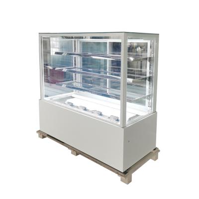 China Marble Base Commercial Ultra Clear Glass Cake Chiller Cake Showcase Display for sale
