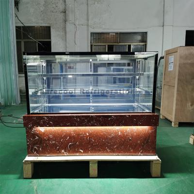China 3 Layer Cake Display Refrigerator Stainless Steel Base Display Fridge For Bakery for sale