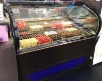 China 487L Glass Top Ice Cream Display Freezer Fan Cooling Auto Defrosting for sale