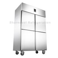 China SS201 Stainless Steel Upright Refrigerator Double Temperature 4 Door Fridge Freezer for sale