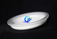 China PVD Sputtering Quartz Silica Crucible With Flange Mechanically Polished & Bottom Sand Blasted for sale