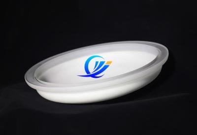 China PVD Sputtering Quartz Silica Crucible With Flange Mechanically Polished & Bottom Sand Blasted for sale
