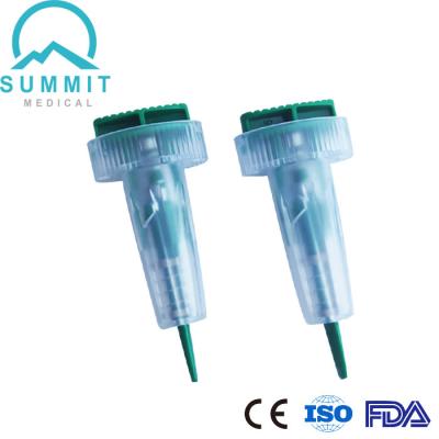 China Button Activated Safety Lancet 21G 1.8mm For Comfortable Blood Sampling for sale