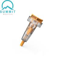 China Top Push Button Activated Safety Lancet For Fingertip Blood Sampling for sale