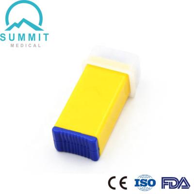 China Sterile Safety Lancet with One Hand Operation, 26G 1.8mm, Yellow, 100 Pieces for sale