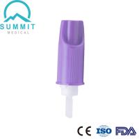 China Soft Touch Retractable Lancet Device with Pressure Activation 30G 1.4mm Purple for sale
