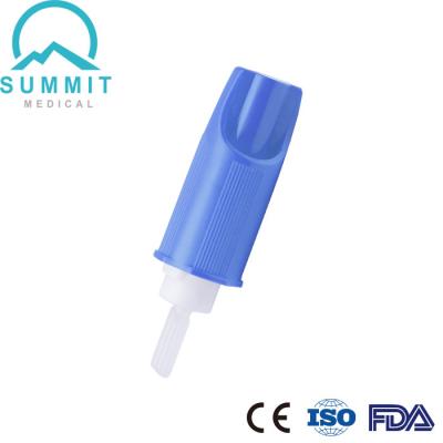 China Convenient Blood Collection Safety Lancet with Surgical Blade 21G 2.2mm Light Blue for sale