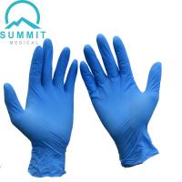 China Blue 3.5 MIL Disposable Examination Gloves , Latex Free Medical Nitrile Exam Gloves for sale