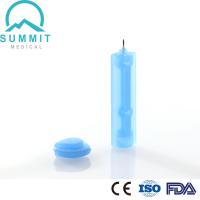 China 30G Size Twist Top Lancet For Lancing Device Transparent Blue for sale