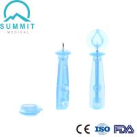 China 30G Size Twist Top Lancet For Lancing Device Transparent Blue for sale