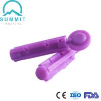 China Purple Sterile Single Use Ultra Thin Lancets 30 Gauge Universal for sale