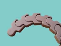 China Crate conveyor chains 1701/1701TAB Multi-flex transport plastic chains materials POM white food grade for sale