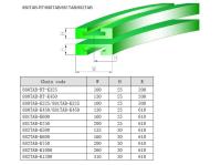 China Conveyor Spare Parts Plat Top Chains Curves Corner Track Slat Chain Bends 880 880TAB 882TAB 881TAB for Conveyor Systems for sale