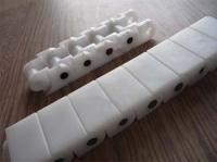 China Plastic roller chains 40P 60P flat top plastic chains silent chains white color for pharmercutical for sale