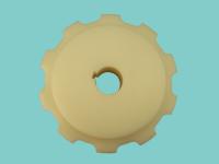 China 1701 PA6 materials flexible conveyor chain sprockets machined sprocket white color for sale