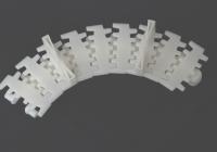China 63B flexible created conveyor chains conveyor chain with flights white POM for sale