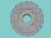 China 2600/2600tab crate chain driving sprockets thermoplastic injected idlers PA6 wheels for sale