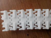 China Acetal flat top chains XL185 ALUMINIUM MODULAR CONVEYOR SYSTEMS TOBACO CHAINS white color for sale
