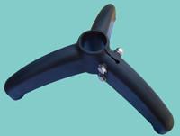 China CONVEYOR SPARE PARTS BIPODS TRIPODS SUPPORT BASES REINFORCED POLYAMIDE BLACE COLOR for sale