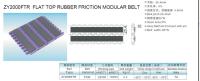 China ZY2000FT-R MCC1000 FLAT TOP MODULAR BELTS WITH RUBBER FRICTION TOP FOR CONVEYOR BELTING SYSTEMS  FOOD GRADE for sale