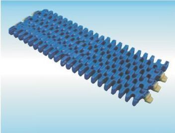 China ZY2510FG SIDEFLEX CONVEYOR MODULAR BELTS RADIUS TRASMISSION BELTINGS MATERIALS POM COLOR BLUE/WHITE for sale
