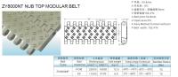 China ZY8000NT NUB TOP PLASTIC MODULAR CONVEYOR BELTS STRAIGHT RUNNING BELTINGS for sale