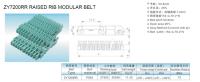 China ZY7200RR (REXNORD 2000 RAISED RIB) RAISED RIB MODULAR CONVEYOR BELTS FOR BOTTLING LINES FDA FOOD GRADE for sale