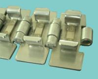 China RF812 stainless steel flat top chains with rubber friction top straight running single hinge for sale