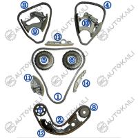 China Timing Chain Kit For AUDI A7 4GA CNYA 150KW 2.8L 10-14 A6L 4X8/ C7 CNYB 162KW 2.8L 12-16 06E109465BC 108L for sale