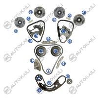 China Timing Chain Kit For AUDI A7 4GA CNYA 150KW 2.8L 10-14  A6L 4X8/C7 CNYB 162KW 2.8L 12-16 06E109465BC 108L for sale