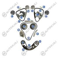 China Timing Chain Kit For AUDI VW Touareg CYJA 235KW 3.0TSI 11-16 A4L A6L A7 A5 Q5 S5 SQ5 Q7 06E109465BC 108L 06E109465AM for sale