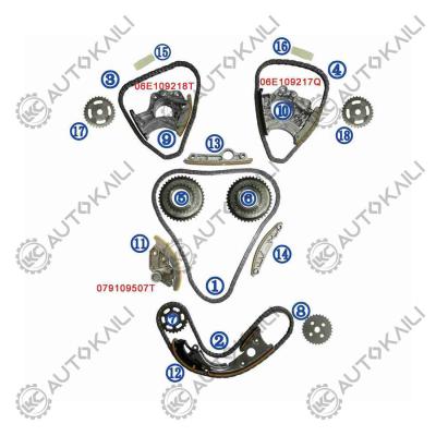 China Timing Chain Kit For AUDI / VW S5 8F7 CAKA 245KW 3.0T 08-11 06E109465BC 108L for sale