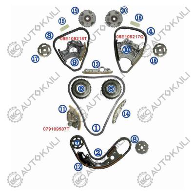 China Timing Chain Kit For AUDI / VW S5 8F7 CAKA 245KW 3.0T 08-11 06E109465BC 108L for sale