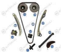 China Timing Chain Kit For NISSAN  HR12DDR 1.2L MICRA IV (K13) 1.2 DIG-S Hatchback 98HP 11 13028-1KT0A 9*152L for sale