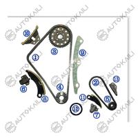 China Plastic PA66 / PA46 Timing Chain Kit For FORD TRANSIT BUS TDCI Diesel R2AA 2.2T 11-14 for sale