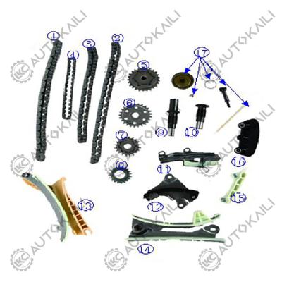 China Plastic PA66 / PA46 Timing Chain Kit For LR3 245Cu. In. V6 GAS Petrol  4.0L  05-07 for sale