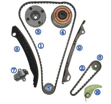 China Plastic PA66 / PA46 Timing Chain Kit For Koleos KR20DDET 2.0T 19- for sale